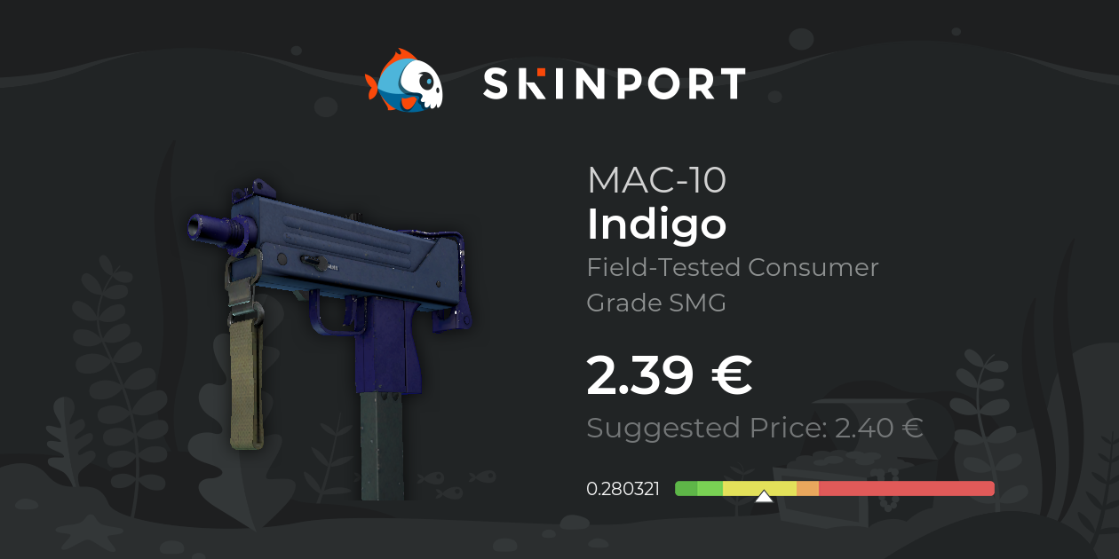 MAC-10 | Indigo (Field-Tested) - CS2 - Skinport