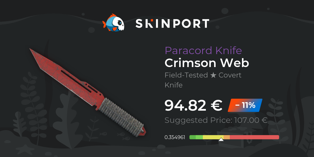 Paracord Knife | Crimson Web (Field-Tested) - Counter-Strike 2 - Skinport