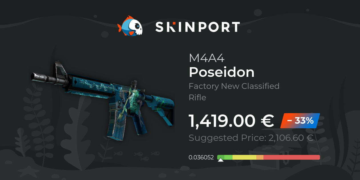 M4A4 | Poseidon (Factory New) - CS2 - Skinport
