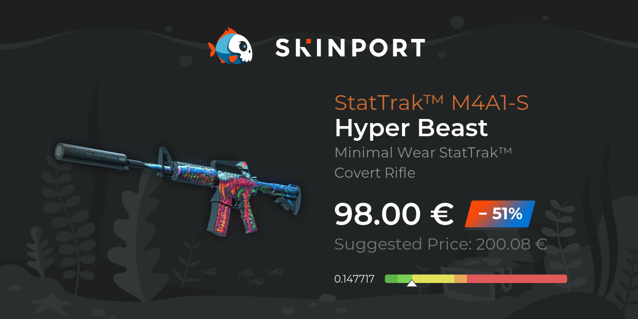 StatTrak™ M4A1-S | Hyper Beast (Minimal Wear) - Counter-Strike 2 - Skinport