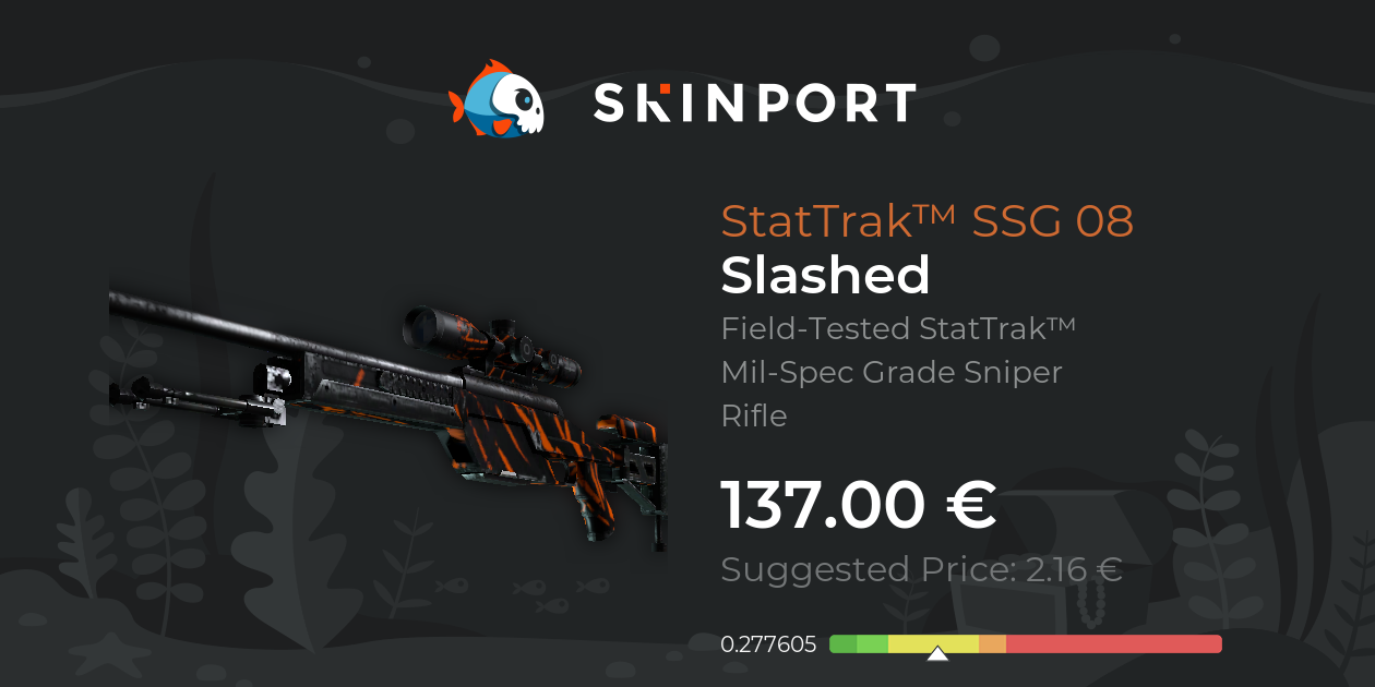 StatTrak™ SSG 08 | Slashed (Field-Tested) - Counter-Strike 2 - Skinport