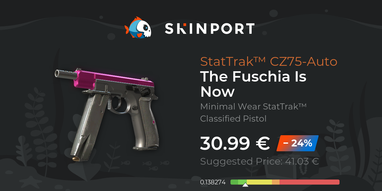 StatTrak™ CZ75-Auto | The Fuschia Is Now (Minimal Wear) - Counter ...