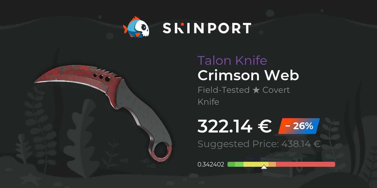 Talon Knife | Crimson Web (Field-Tested) - Counter-Strike 2 - Skinport