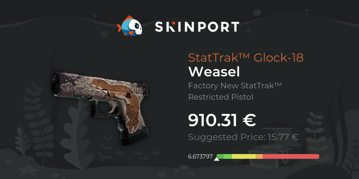 StatTrak™ Glock-18 | Weasel (Factory New) - Counter-Strike 2 - Skinport