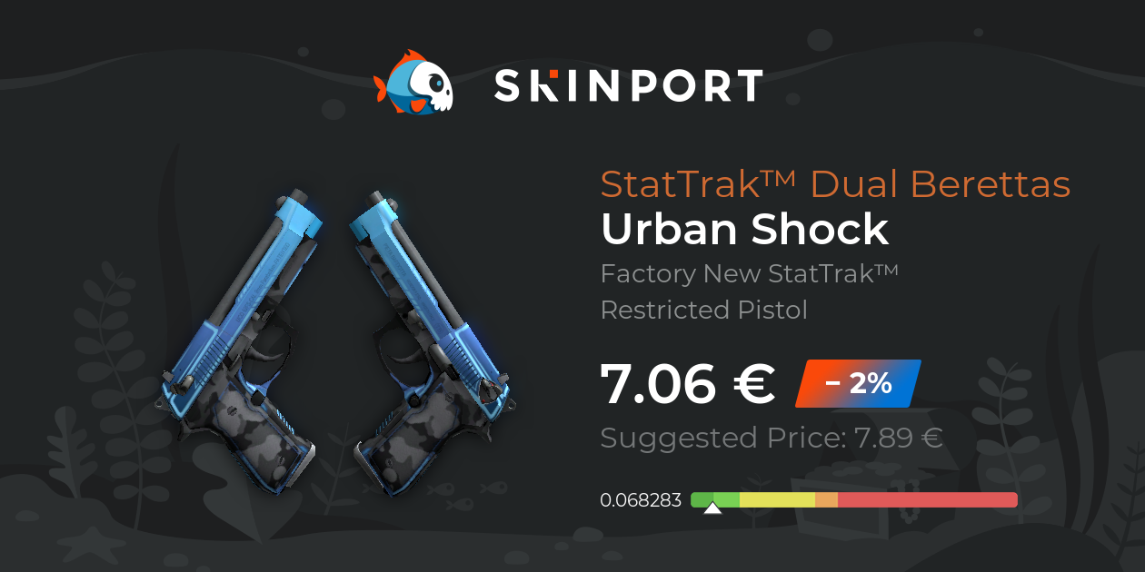 StatTrak™ Dual Berettas | Urban Shock (Fabriksny) - Counter-Strike 2 ...