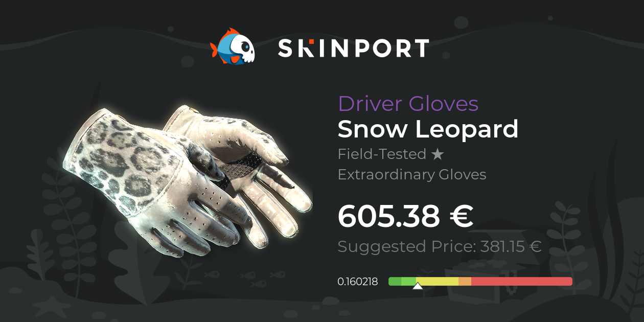 Driver Gloves | Snow Leopard (Field-Tested) - Counter-Strike 2 - Skinport