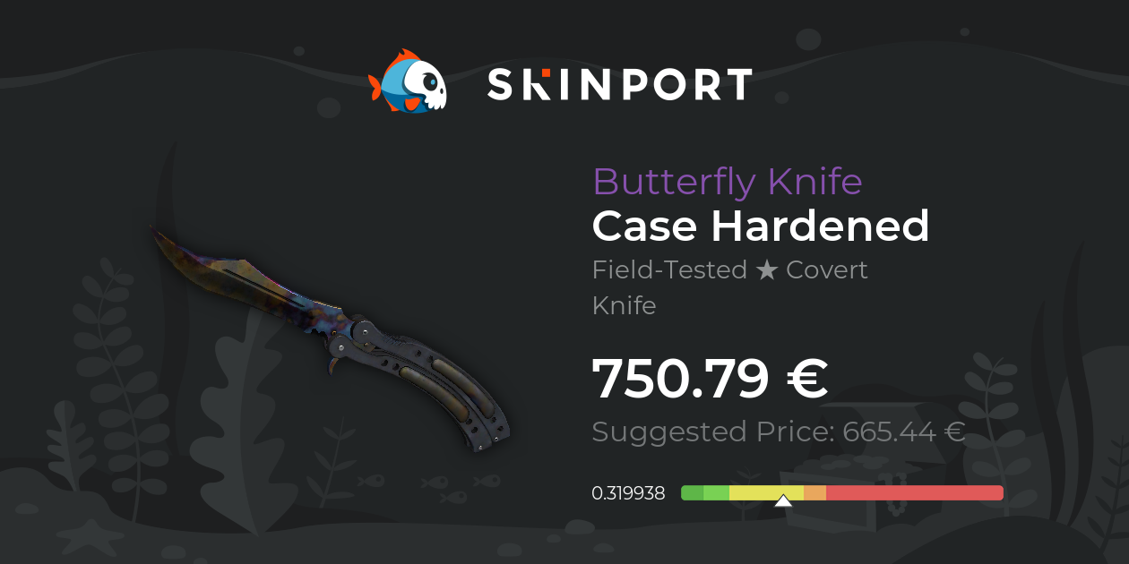 Butterfly Knife | Case Hardened (Field-Tested) - CS2 - Skinport