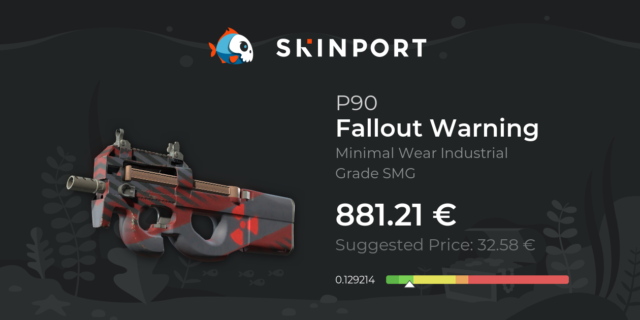 P90 | Fallout Warning (Minimal Wear) - Counter-Strike 2 - Skinport