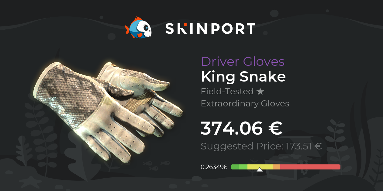 Driver Gloves | King Snake (Field-Tested) - Counter-Strike 2 - Skinport