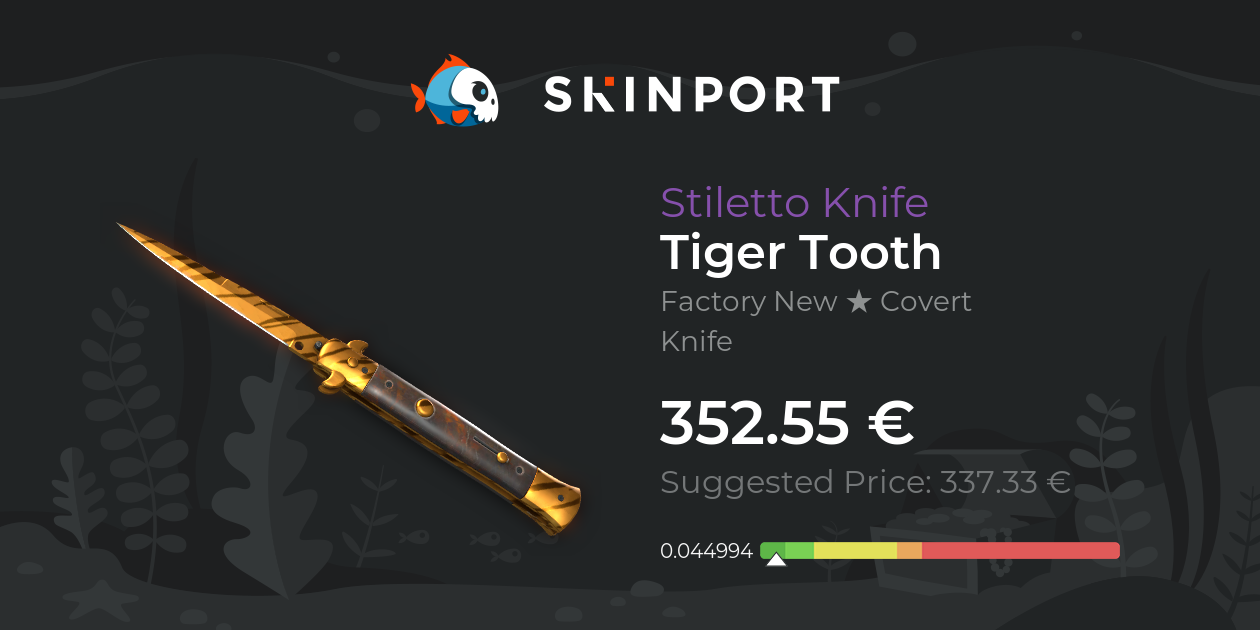 Stiletto Knife | Tiger Tooth (Factory New) - Counter-Strike 2 - Skinport