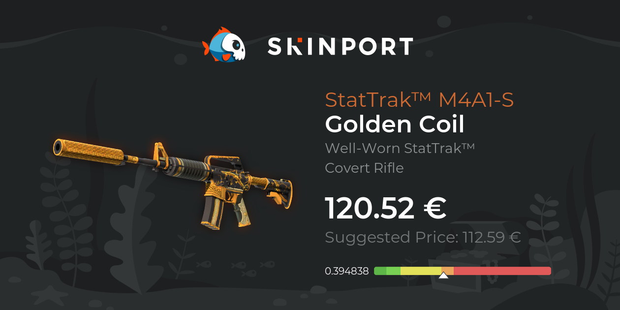 StatTrak™ M4A1-S | Golden Coil (Well-Worn) - Counter-Strike 2 - Skinport