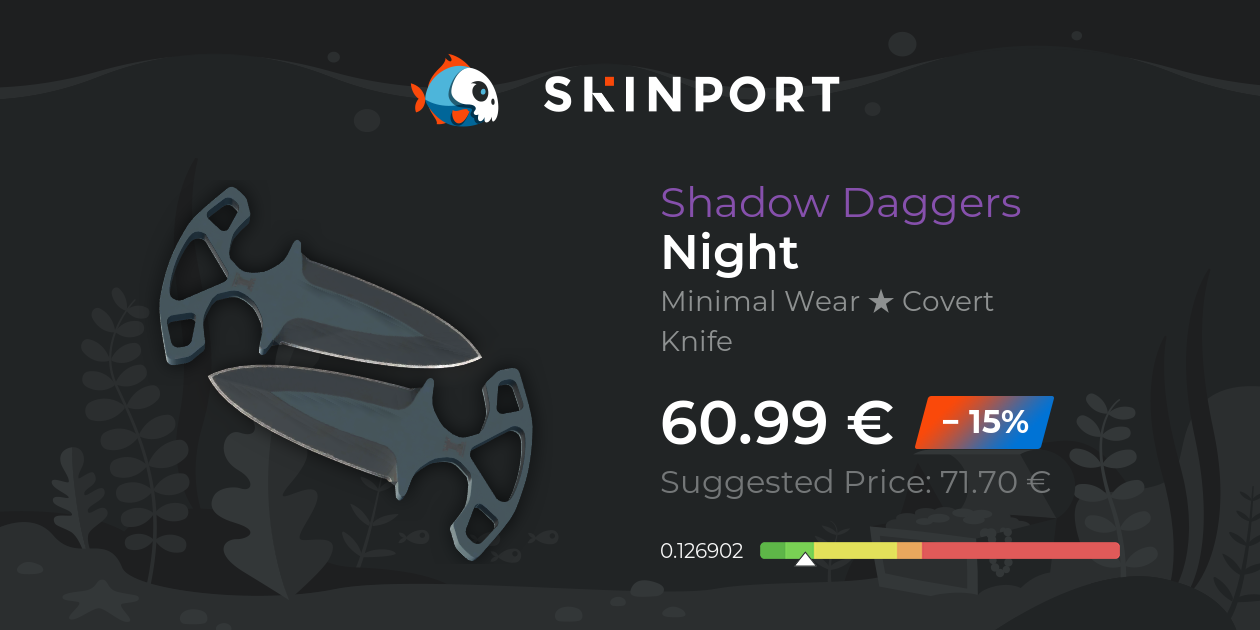 Shadow Daggers | Night (Minimal Wear) - Counter-Strike 2 - Skinport