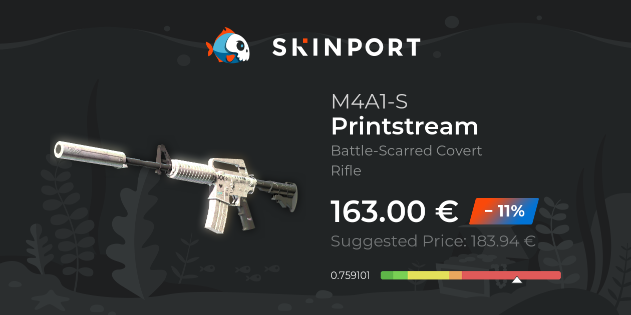 M4A1-S | Printstream (Battle-Scarred) - Counter-Strike 2 - Skinport