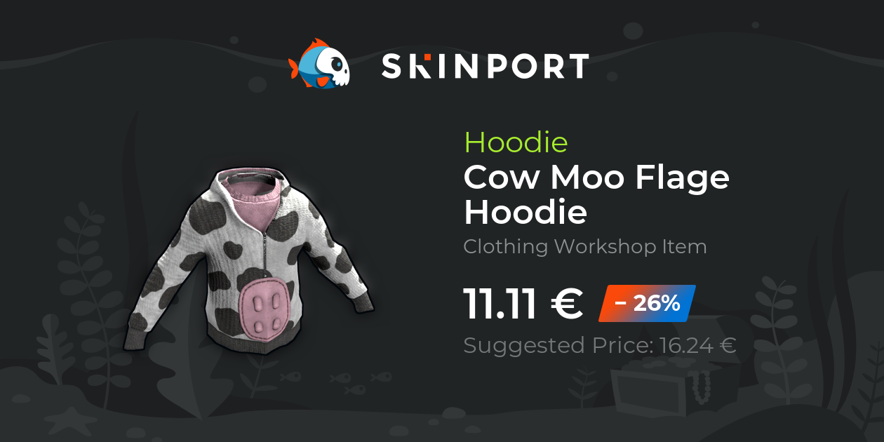 Cow Moo Flage Hoodie - Rust - Skinport