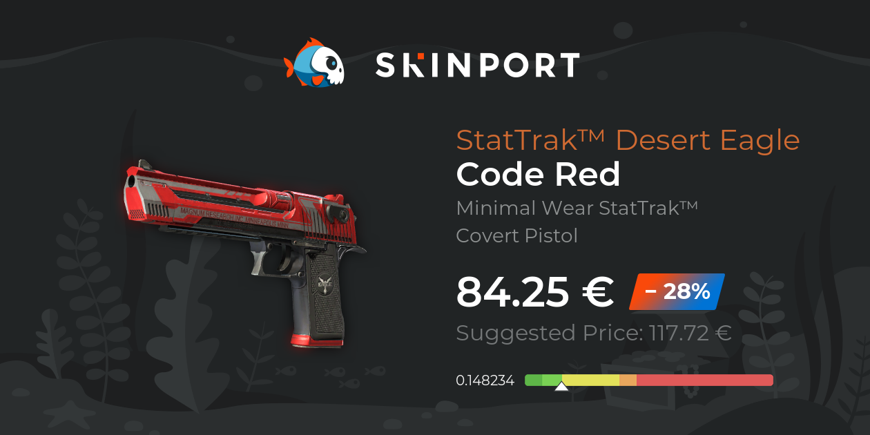 StatTrak™ Desert Eagle | Code Red (Minimal Wear) - Counter-Strike 2 ...