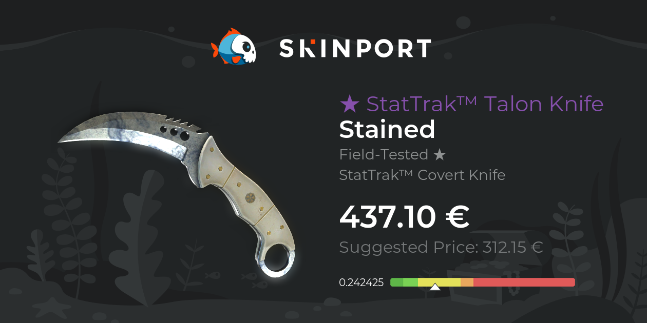 StatTrak™ Talon Knife | Stained (Field-Tested) - Counter-Strike 2 ...