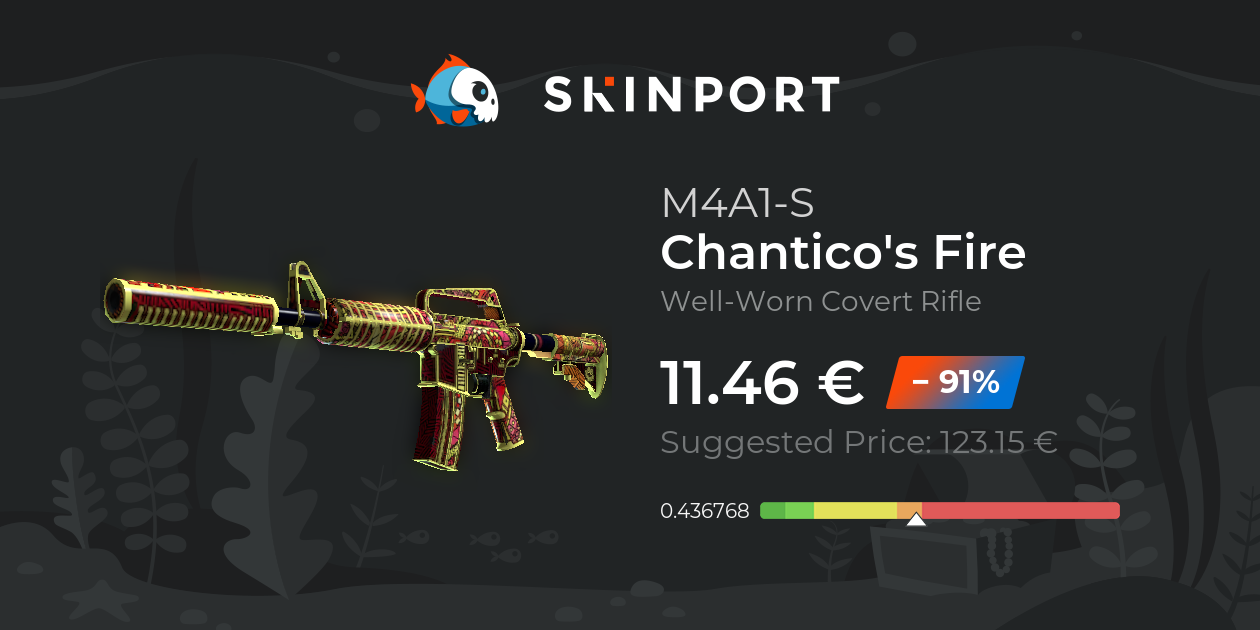 M4A1-S | Chantico's Fire (Well-Worn) - Counter-Strike 2 - Skinport