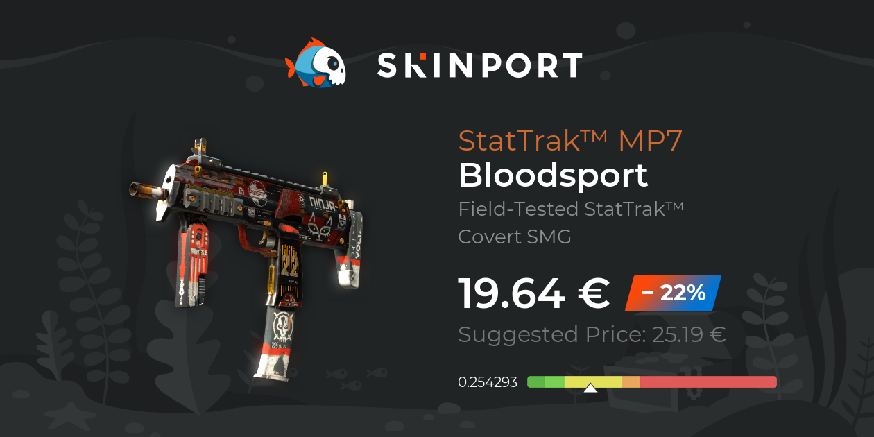 StatTrak™ MP7 | Bloodsport (Field-Tested) - Counter-Strike 2 - Skinport