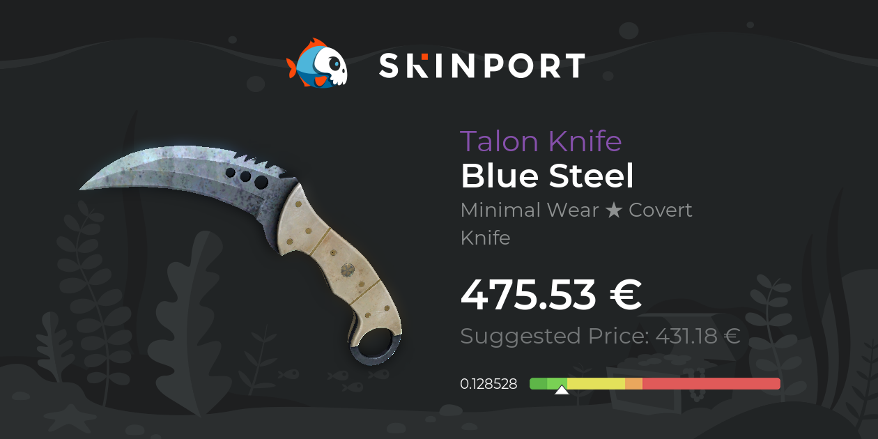 Talon Knife | Blue Steel (Minimal Wear) - CS2 - Skinport