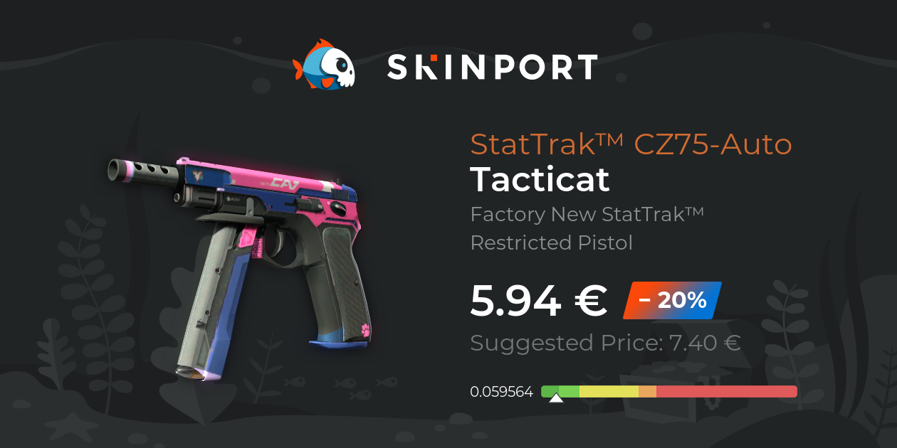 StatTrak™ CZ75-Auto | Tacticat (Factory New) - Counter-Strike 2 - Skinport