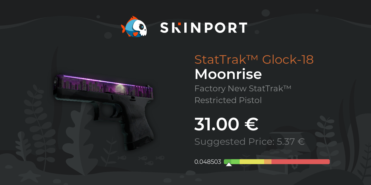 StatTrak™ Glock-18 | Moonrise (Factory New) - CS:GO - Skinport