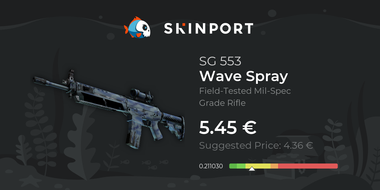 SG 553 | Wave Spray (Field-Tested) - CS2 - Skinport