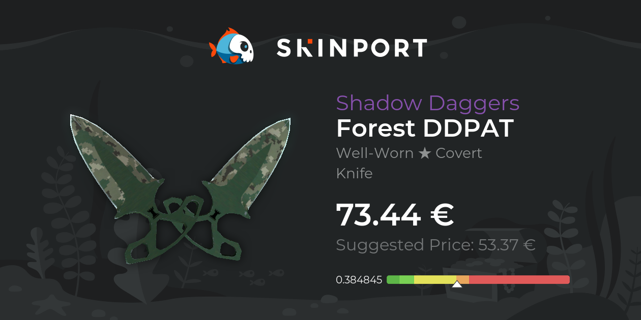 Shadow Daggers | Forest DDPAT (Well-Worn) - CS:GO - Skinport