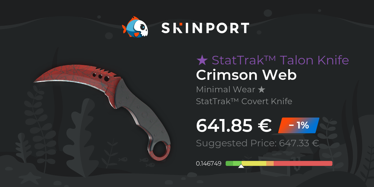 StatTrak™ Talon Knife | Crimson Web (Minimal Wear) - Counter-Strike 2 ...