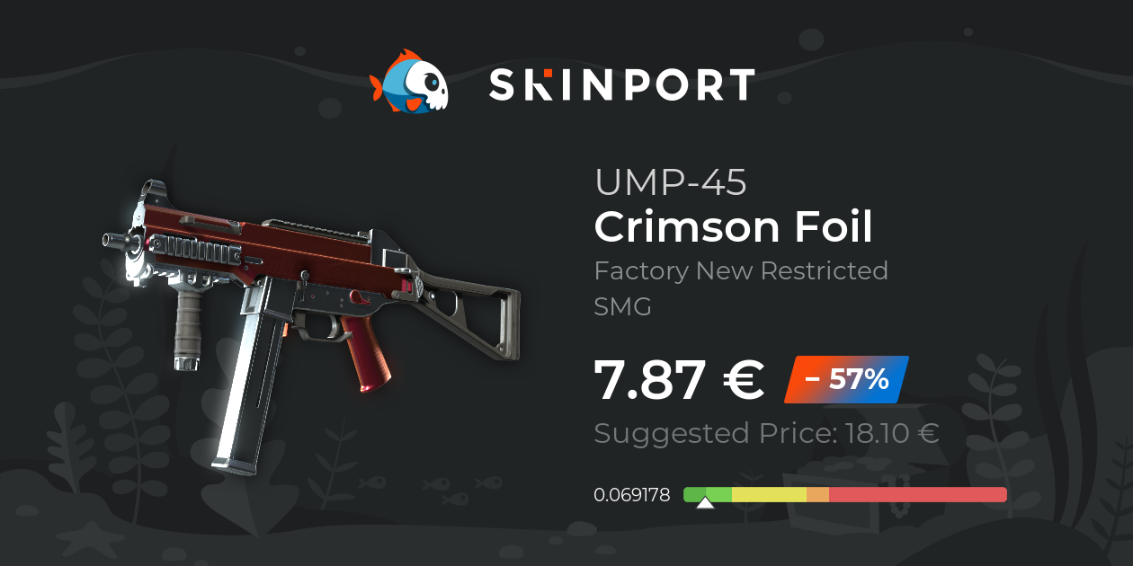 UMP-45 | Crimson Foil (Factory New) - Counter-Strike 2 - Skinport