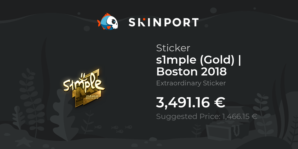 Sticker | s1mple (Gold) | Boston 2018 - Counter-Strike 2 - Skinport