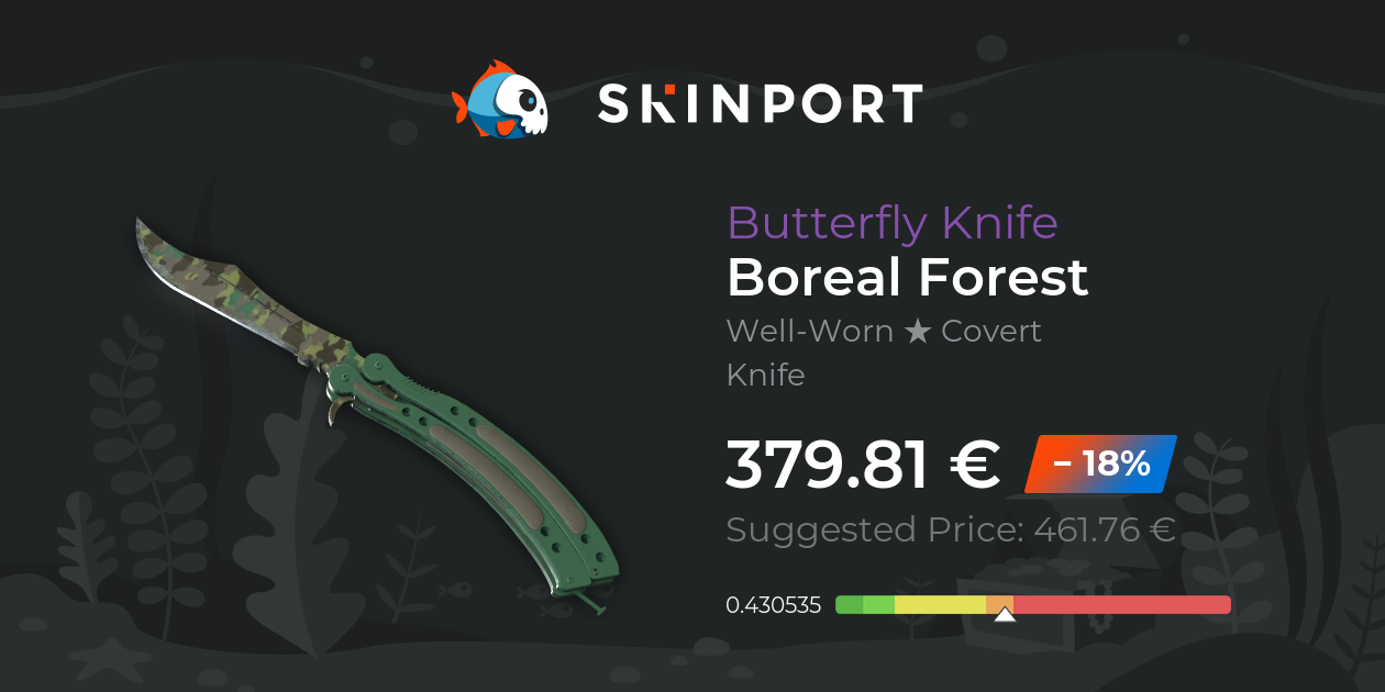 Butterfly Knife | Boreal Forest (Well-Worn) - Counter-Strike 2 - Skinport