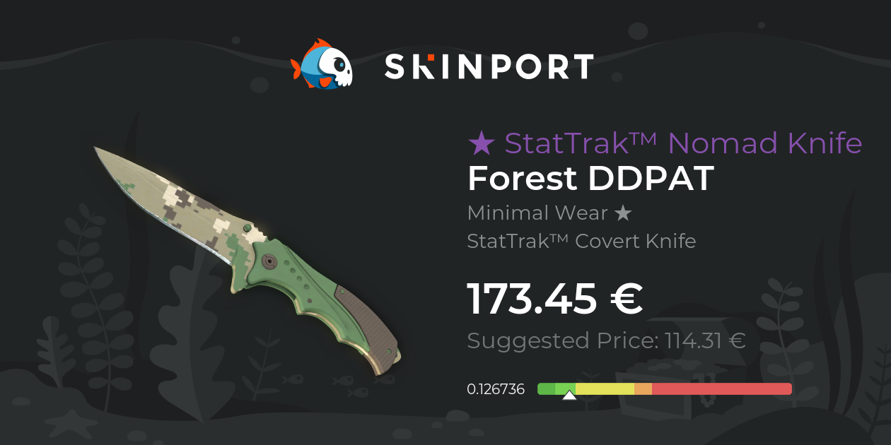 StatTrak™ Nomad Knife | Forest DDPAT (Minimal Wear) - Counter-Strike 2 - Skinport