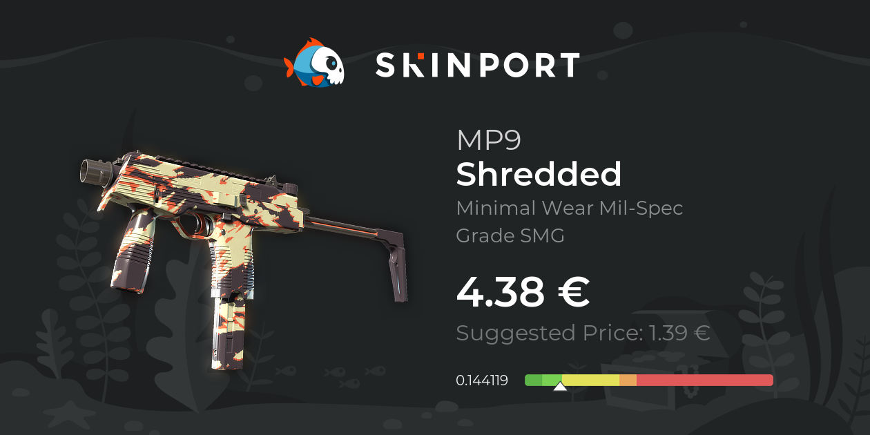 MP9 | Shredded (Minimal Wear) - Counter-Strike 2 - Skinport