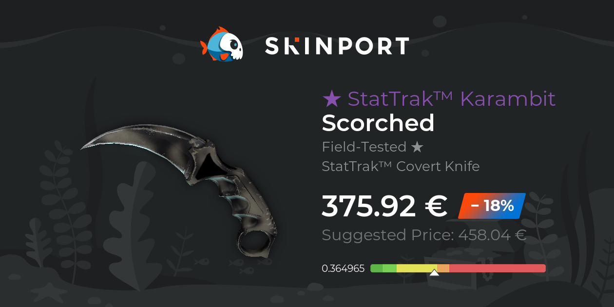 StatTrak™ Karambit | Scorched (Field-Tested) - Counter-Strike 2 - Skinport
