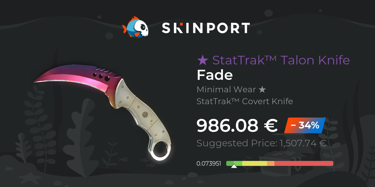 StatTrak™ Talon Knife | Fade (Minimal Wear) - Counter-Strike 2 - Skinport