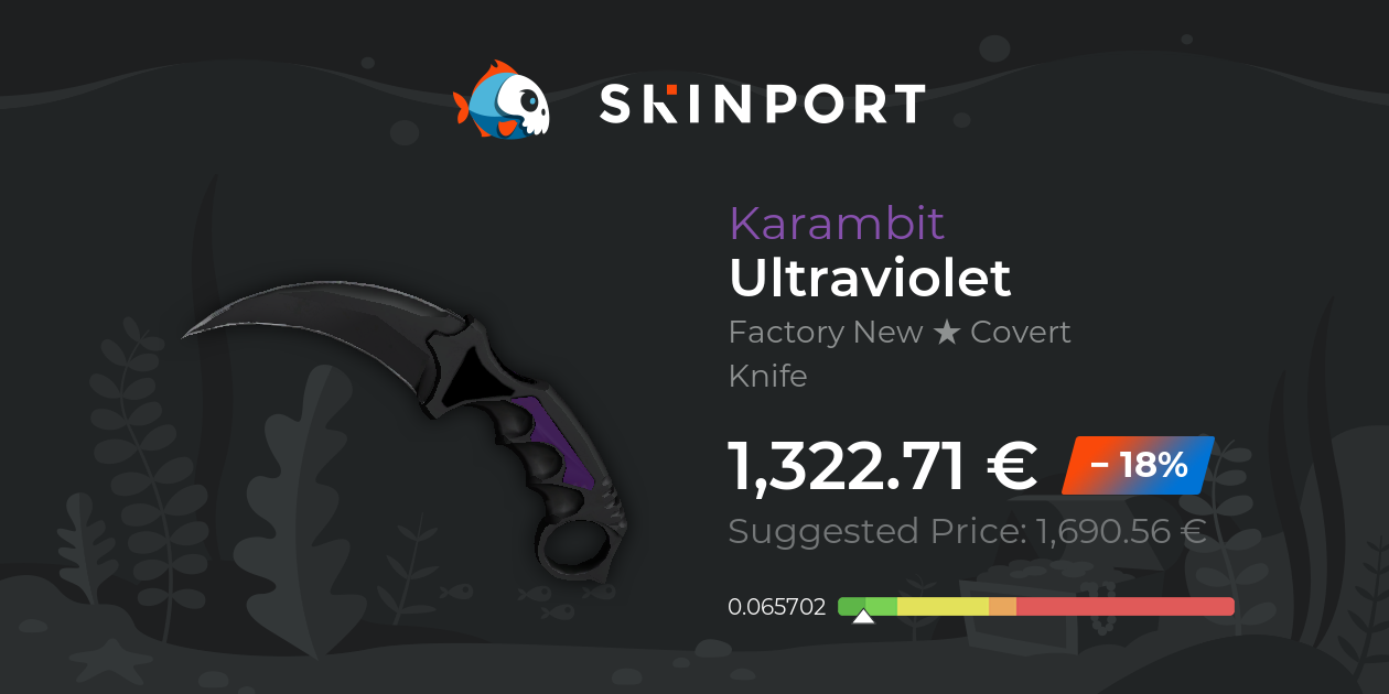 Karambit | Ultraviolet (Factory New) - Counter-Strike 2 - Skinport