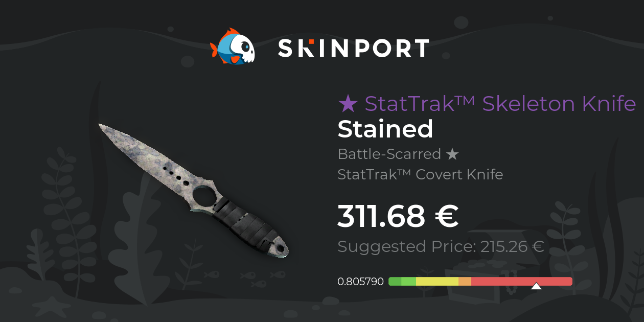 StatTrak™ Skeleton Knife | Stained (Battle-Scarred) - Counter-Strike 2 ...