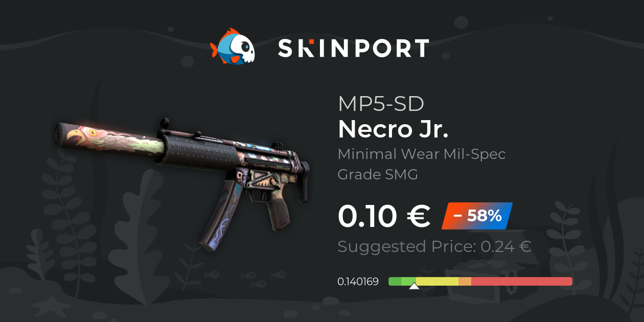 MP5-SD | Necro Jr. (Minimal Wear) - CS:GO - Skinport