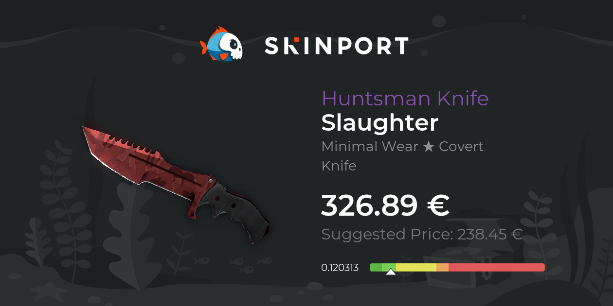 Huntsman Knife | Slaughter (Minimal Wear) - CS2 - Skinport