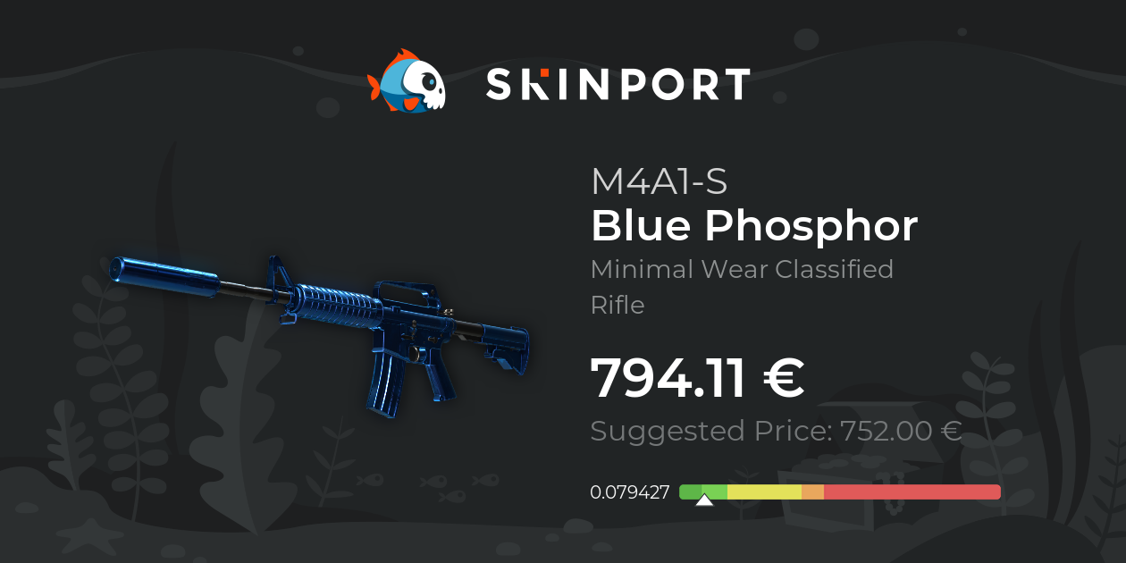 M4A1-S | Blue Phosphor (Minimal Wear) - Counter-Strike 2 - Skinport