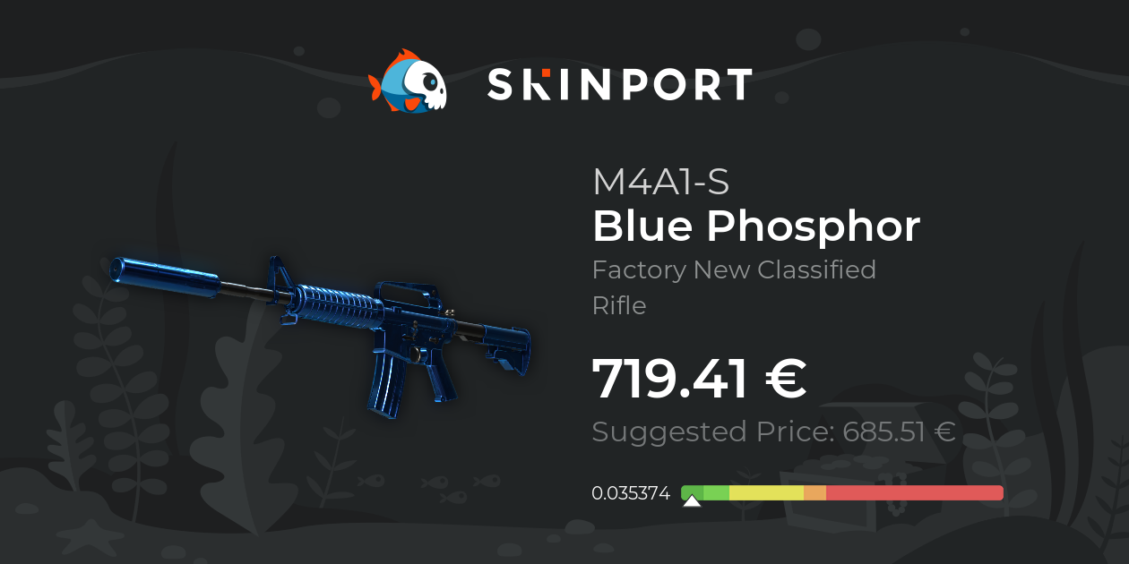 M4A1-S | Blue Phosphor (Factory New) - Counter-Strike 2 - Skinport