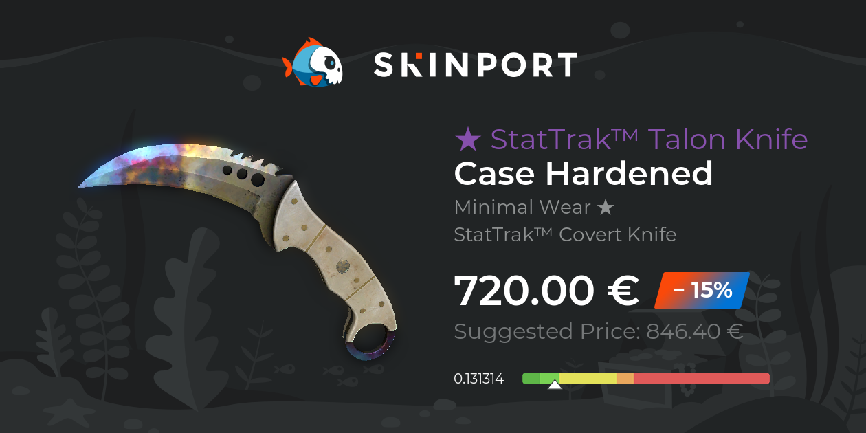 StatTrak™ Talon Knife | Case Hardened (Minimal Wear) - Counter-Strike 2 ...