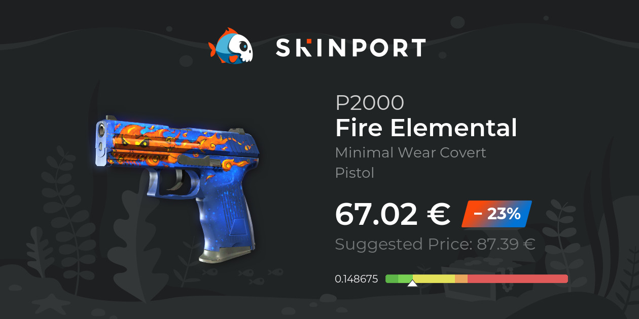 P2000 | Fire Elemental (Minimal Wear) - Counter-Strike 2 - Skinport