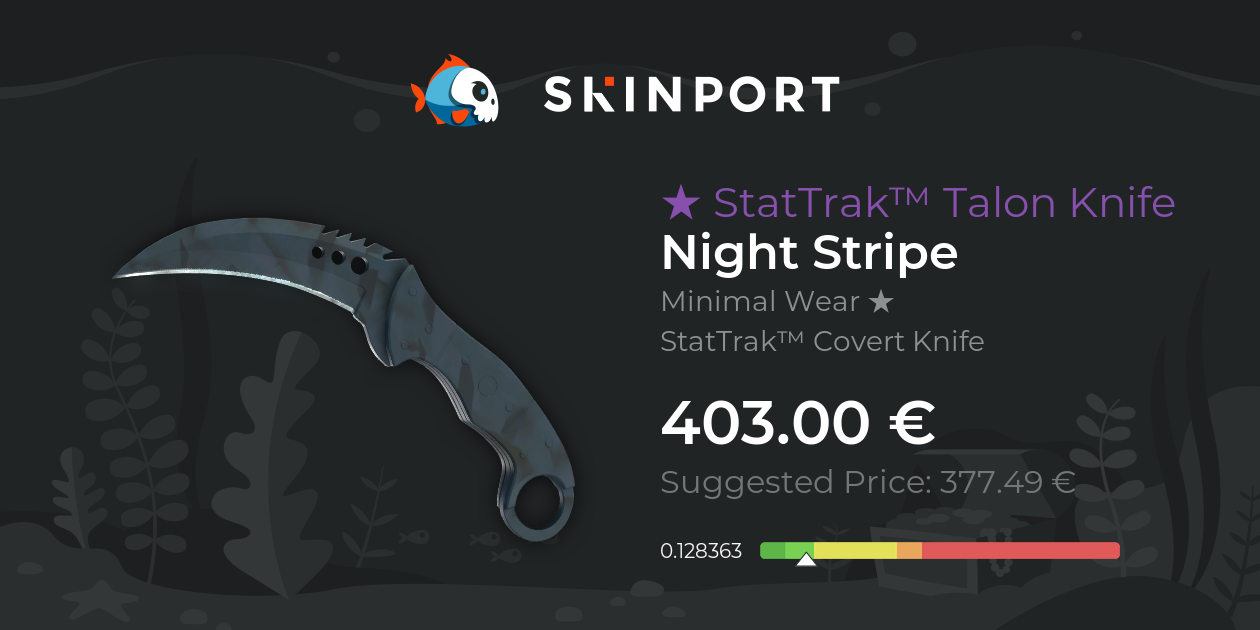 StatTrak™ Talon Knife | Night Stripe (Minimal Wear) - Counter-Strike 2 ...