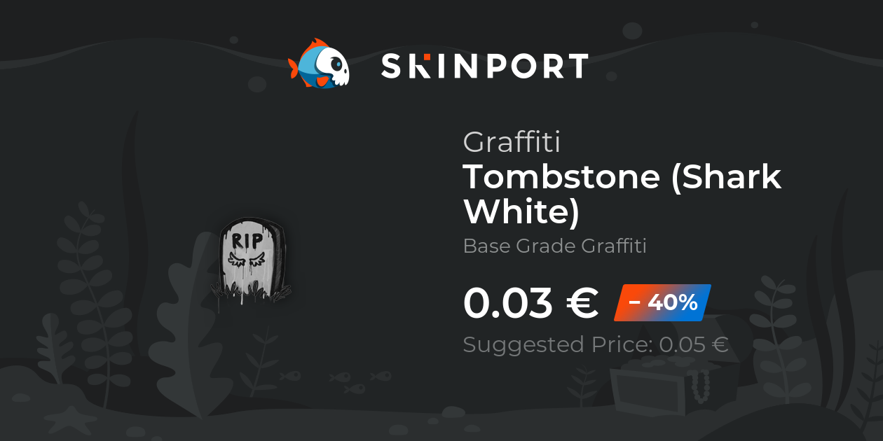 Sealed Graffiti | Tombstone (Shark White) - Counter-Strike 2 - Skinport