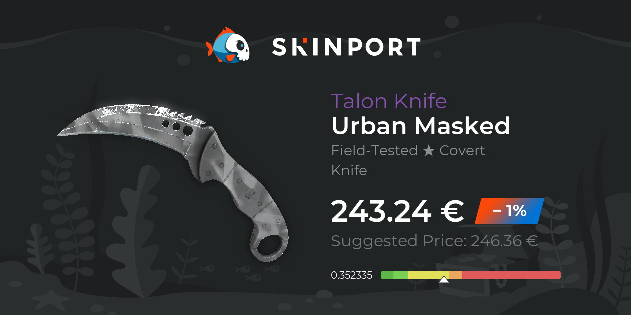 Talon Knife | Urban Masked (Field-Tested) - CS:GO - Skinport