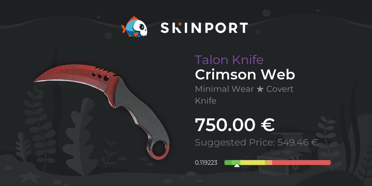 Talon Knife | Crimson Web (Minimal Wear) - Counter-Strike 2 - Skinport