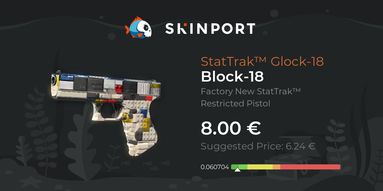 StatTrak™ Glock-18 | Block-18 (Factory New) - Counter-Strike 2 - Skinport