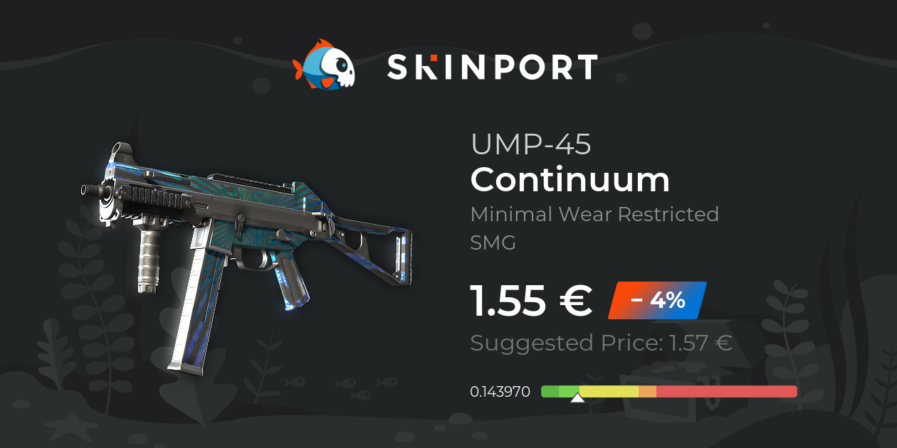 UMP-45 | Continuum (lekkie zużycie) - Counter-Strike 2 - Skinport