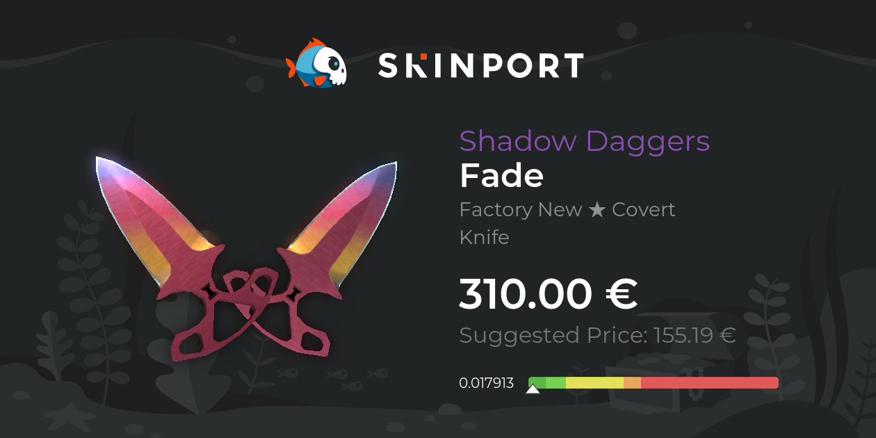 Shadow Daggers | Fade (Factory New) - CS2 - Skinport
